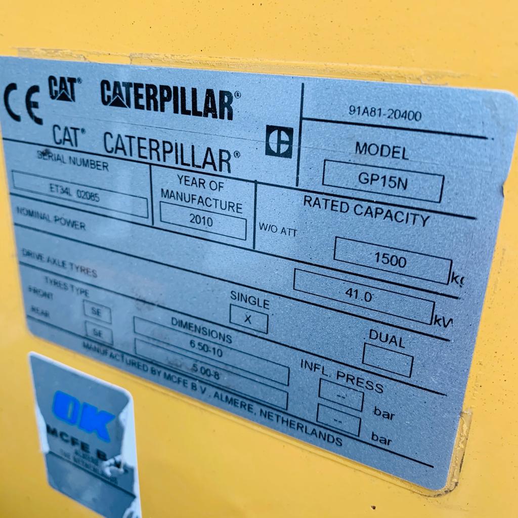 CAT GP15N USED GAS FORKLIFT (#2972)