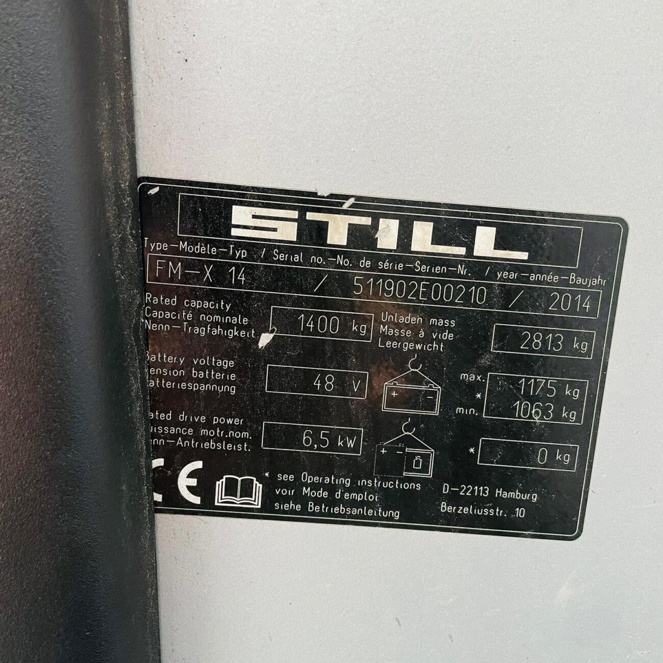 STILL FMX14 REACH FORKLIFT TRUCK - 8200mm LIFT (#3358)