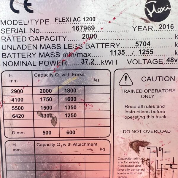 FLEXI AC1200 USED ARTICULATED FORKLIFT