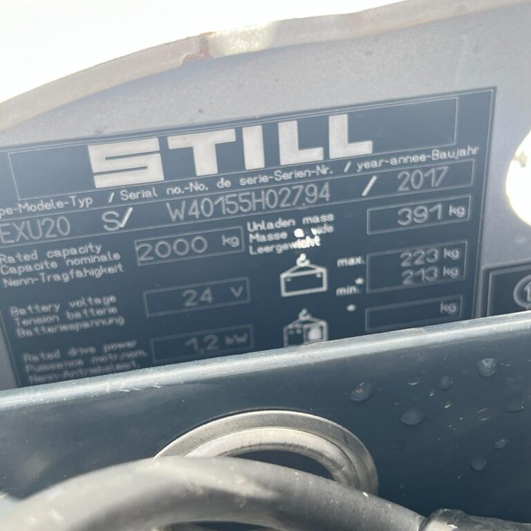 STILL EXU20 USED ELECTRIC PALLET FORKLIFT (4781)