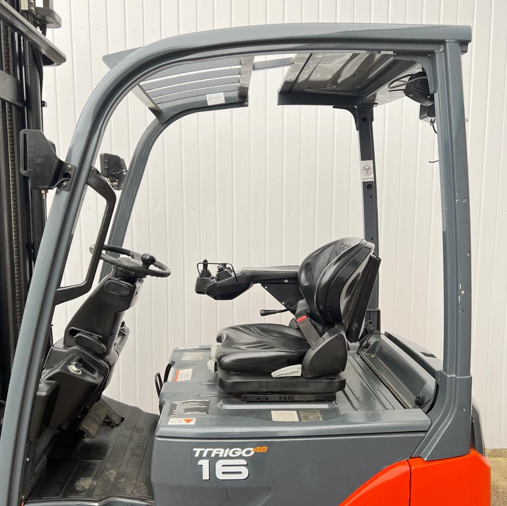 TOYOTA 8FBE16T USED 3 WHEEL ELECTRIC FORKLIFT - 4000MM LIFT (#5149)
