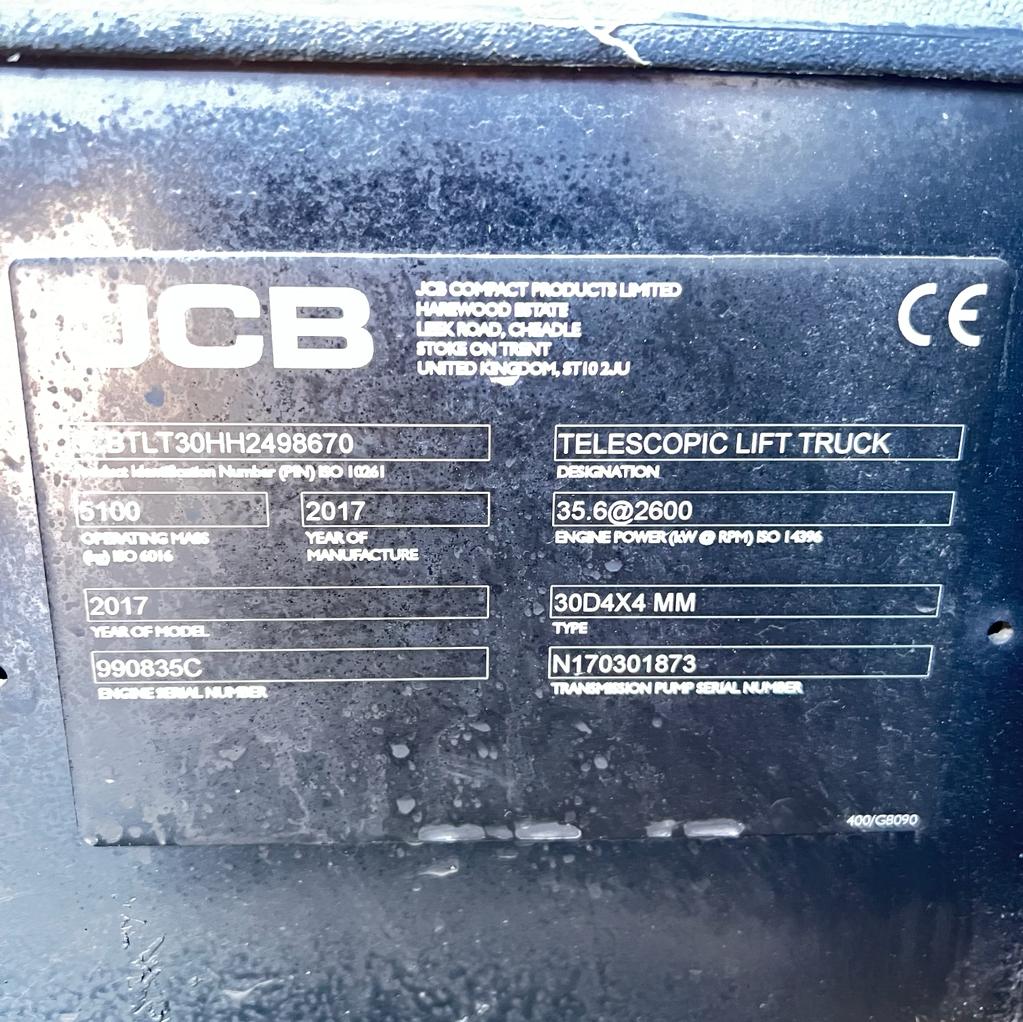 JCB TLT30D 4x4 USED TELETRUK FORKLIFT (#5287)