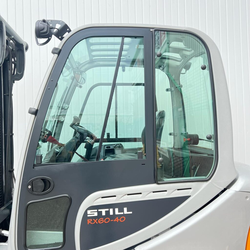 STILL RX60-40 USED 4 WHEEL ELECTRIC FORKLIFT - 5100MM LIFT - FULL CAB ...