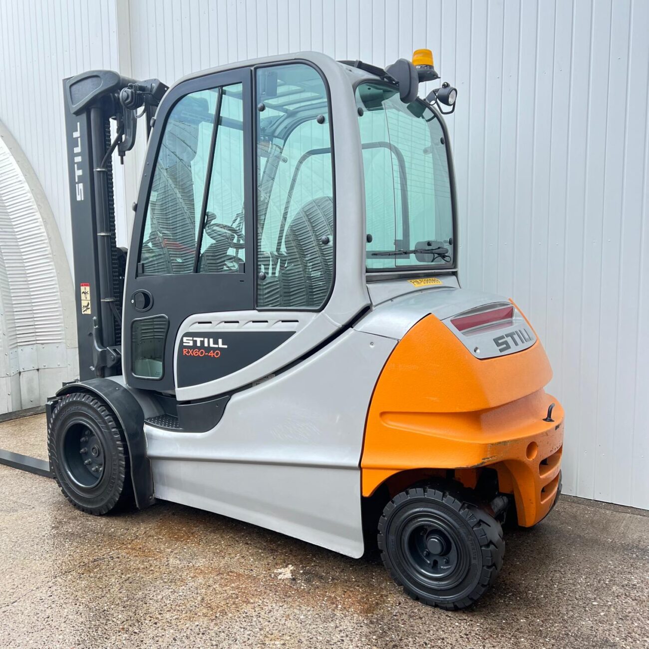 STILL RX60-40 USED 4 WHEEL ELECTRIC FORKLIFT - 5100MM LIFT - FULL CAB ...