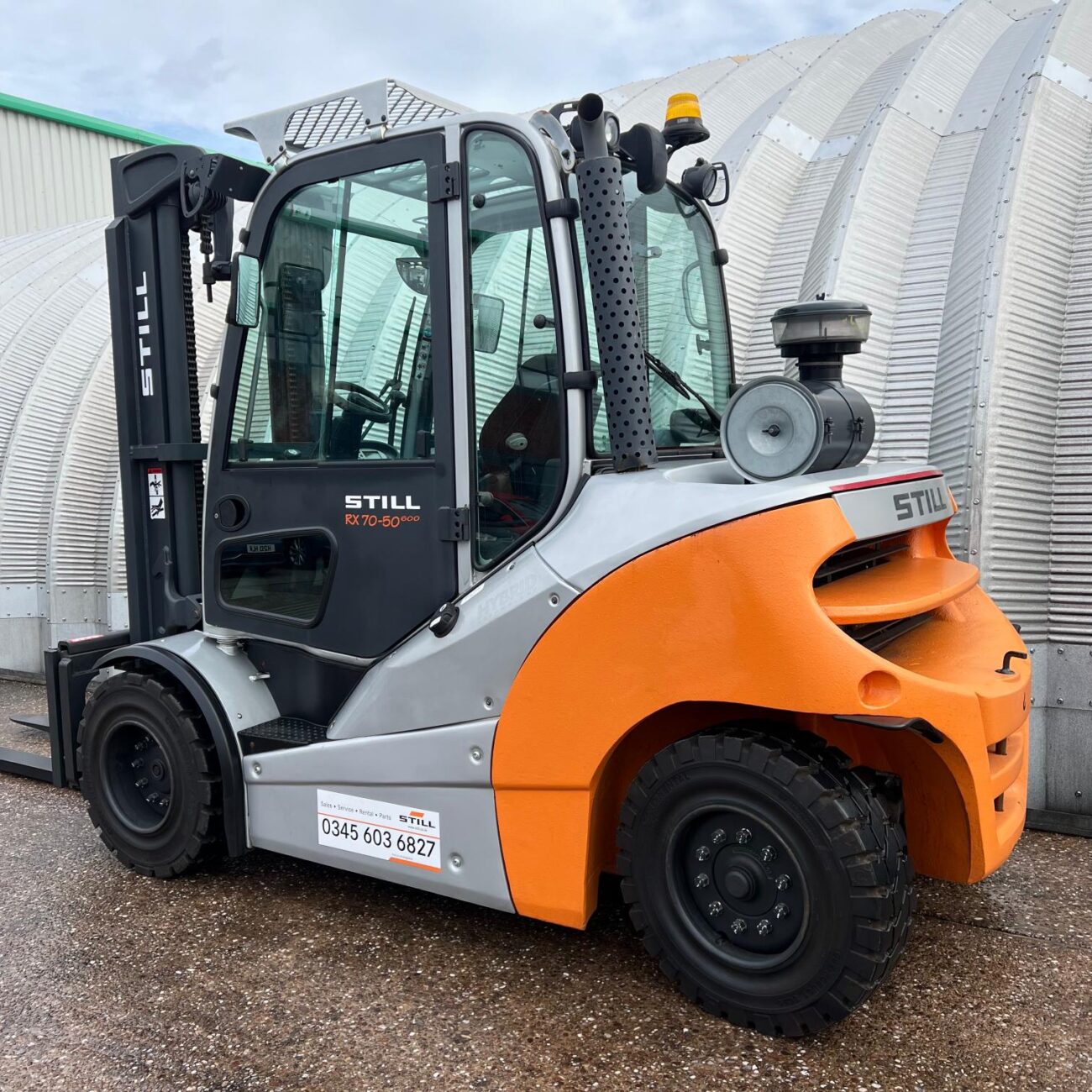 STILL RX70-50-600. USED DIESEL FORKLIFT - 3300mm Lift - FULL CAB (#5359)