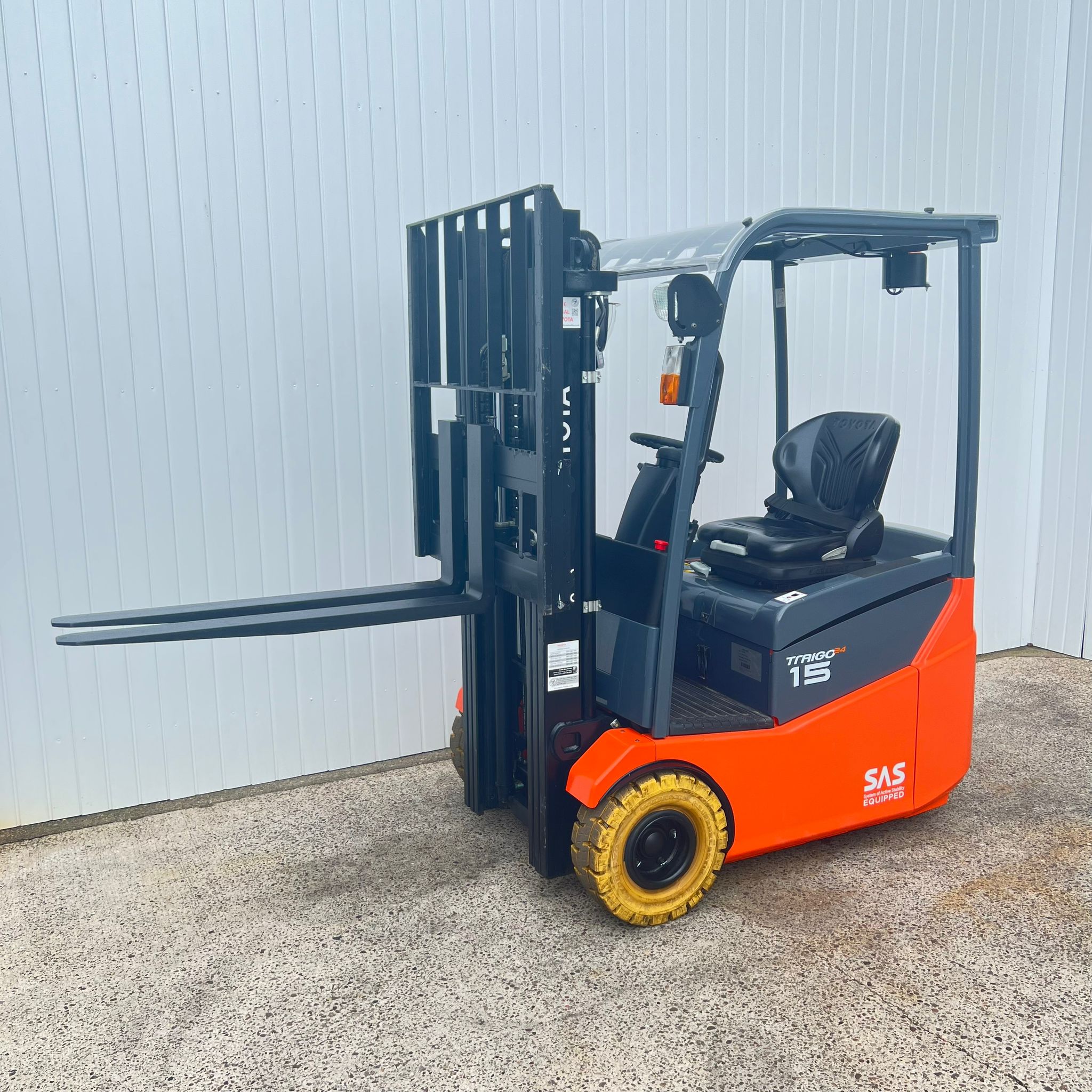 TOYOTA 7FBEST15 USED 3 WHEEL ELECTRIC FORKLIFT - 4300MM LIFT - 457 ...