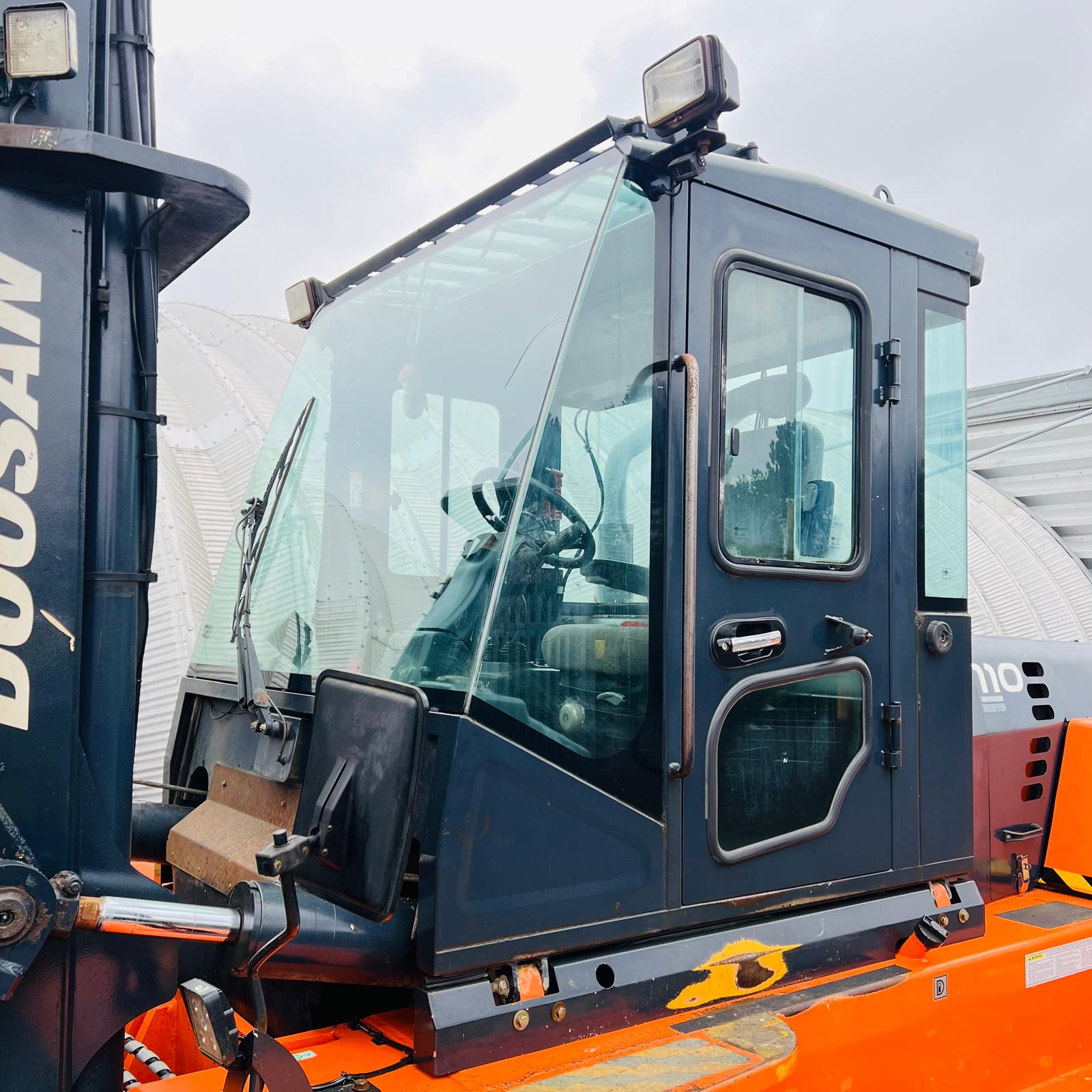 Doosan D110-S Used Diesel Forklift - 6000mm Lift - 11,000kgs - Full cab ...